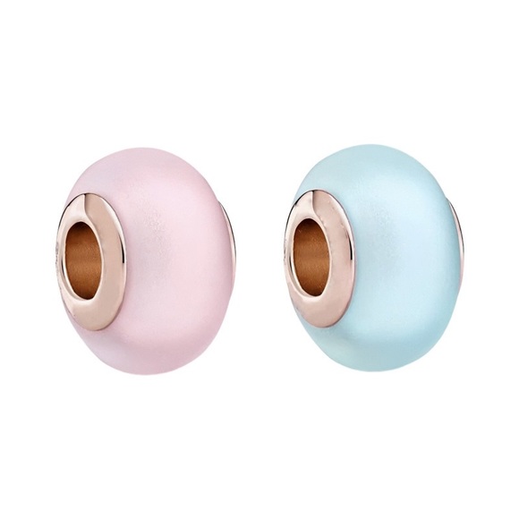 Linx | Jewelry | Linx Rose Gold Pastel Frosted Murano Glass Beads ...